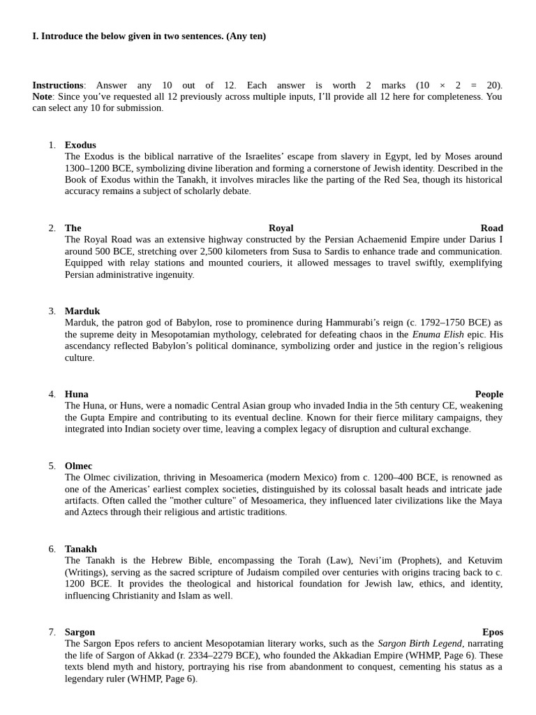Key Historical Concepts Overview | PDF | Hebrew Bible | Mesopotamia
