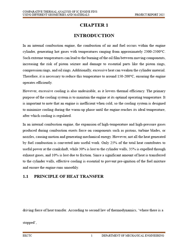 Thermal Analysis of IC Engine Fins | PDF | Internal Combustion Engine ...