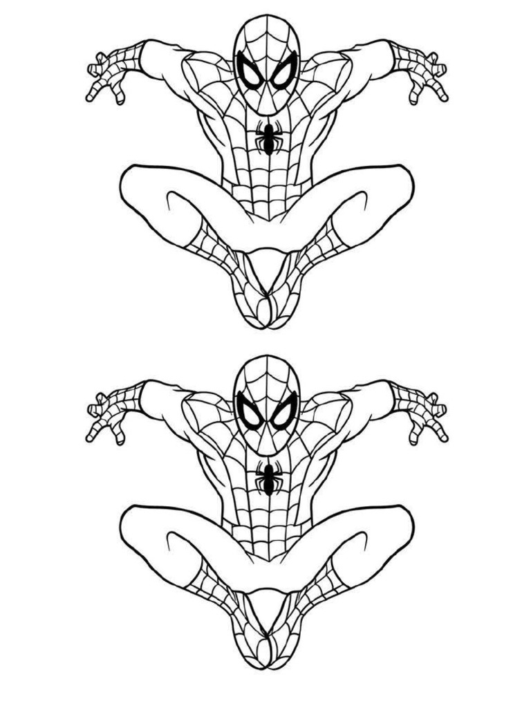 Coloring Page Spider Man Princess | PDF