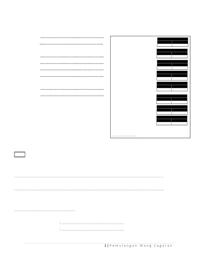 Borang Pemulangan Cagaran Kejuruteraan | PDF
