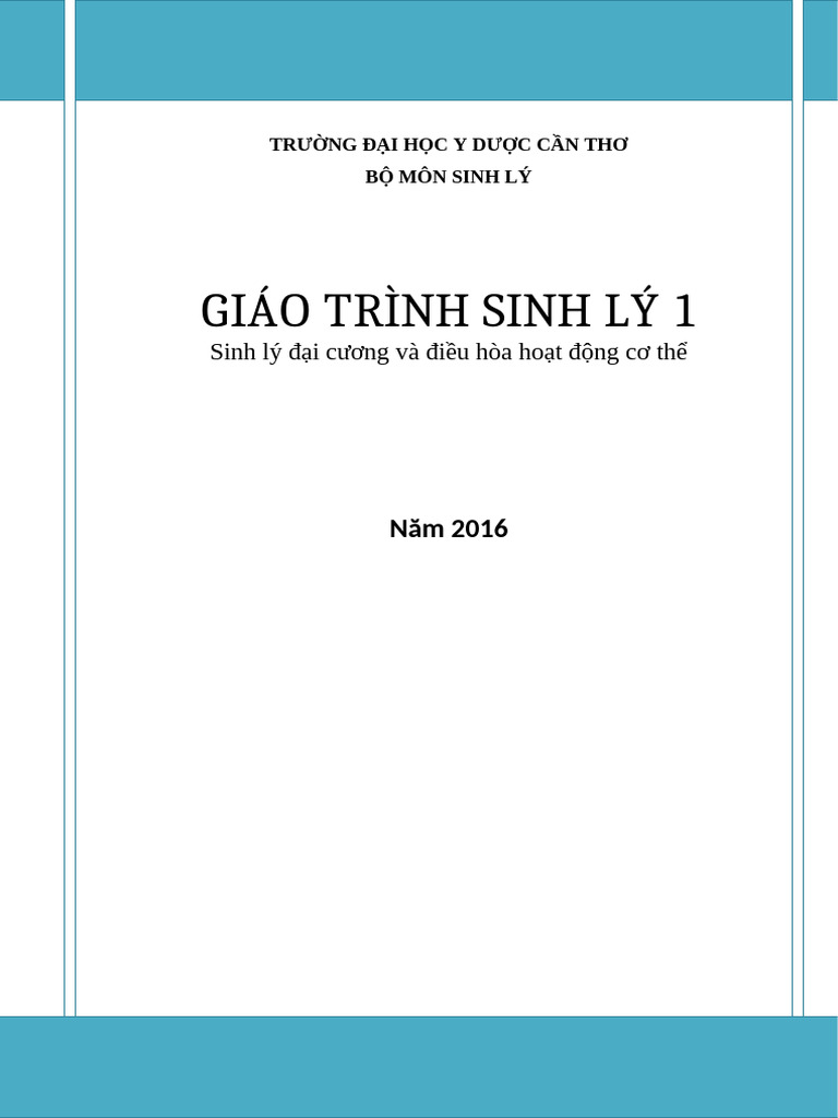 Bản Sao Của Giao-trinh-ly-thuyet-Sinh-ly-1-YCQ | PDF