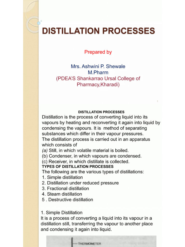 Distillation Processes Types of Distillation Types of Water 2cdb4d26410c8cb2120e63646ed2a86e | PDF