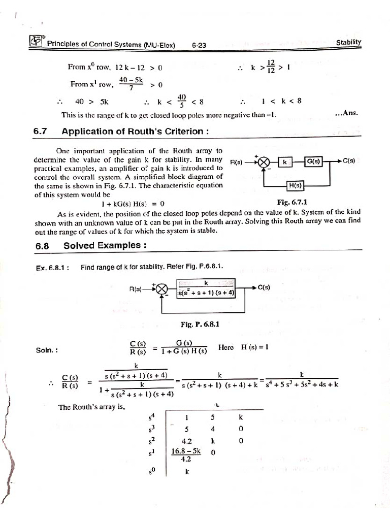Routh Harwitz Criterion Part-2 | PDF