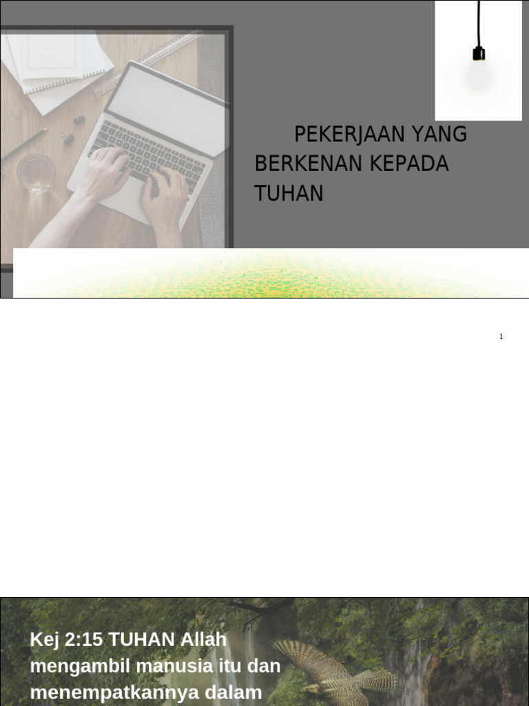 Pekerjaan Yang Berkenan Kepada Tuhan - 20250131 - 094236 - 0000 | PDF