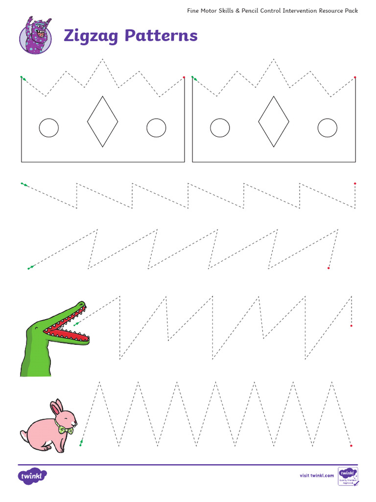 Zigzag Patterns Activity Sheet | PDF
