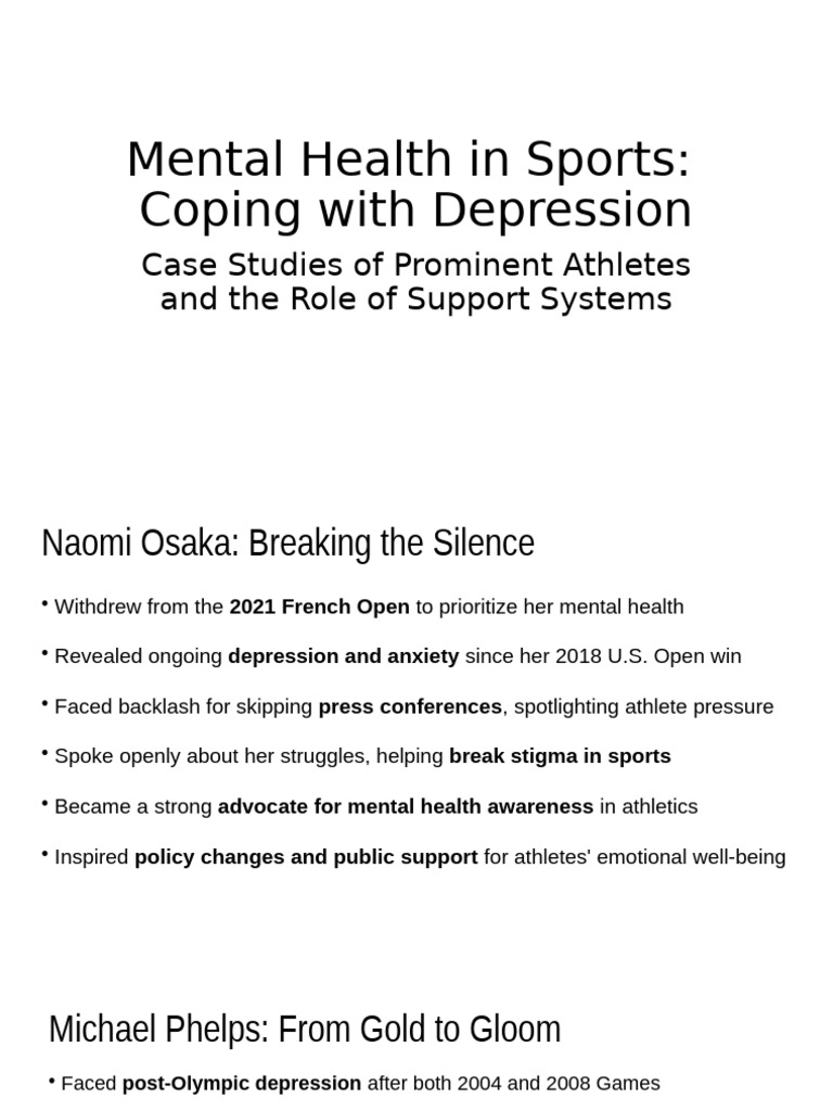 Mental Health Challenges in Sports | PDF | Mental Health ...