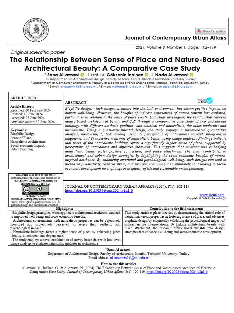 The Relationship Between Sense of Place and Nature | PDF | Attachment ...