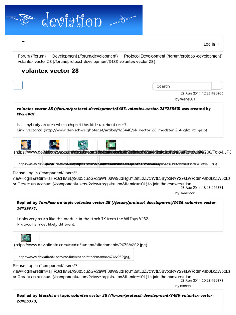 Deviation - Volantex Vector 28 - DEVIATION Forum | PDF | Computing | Telecommunications