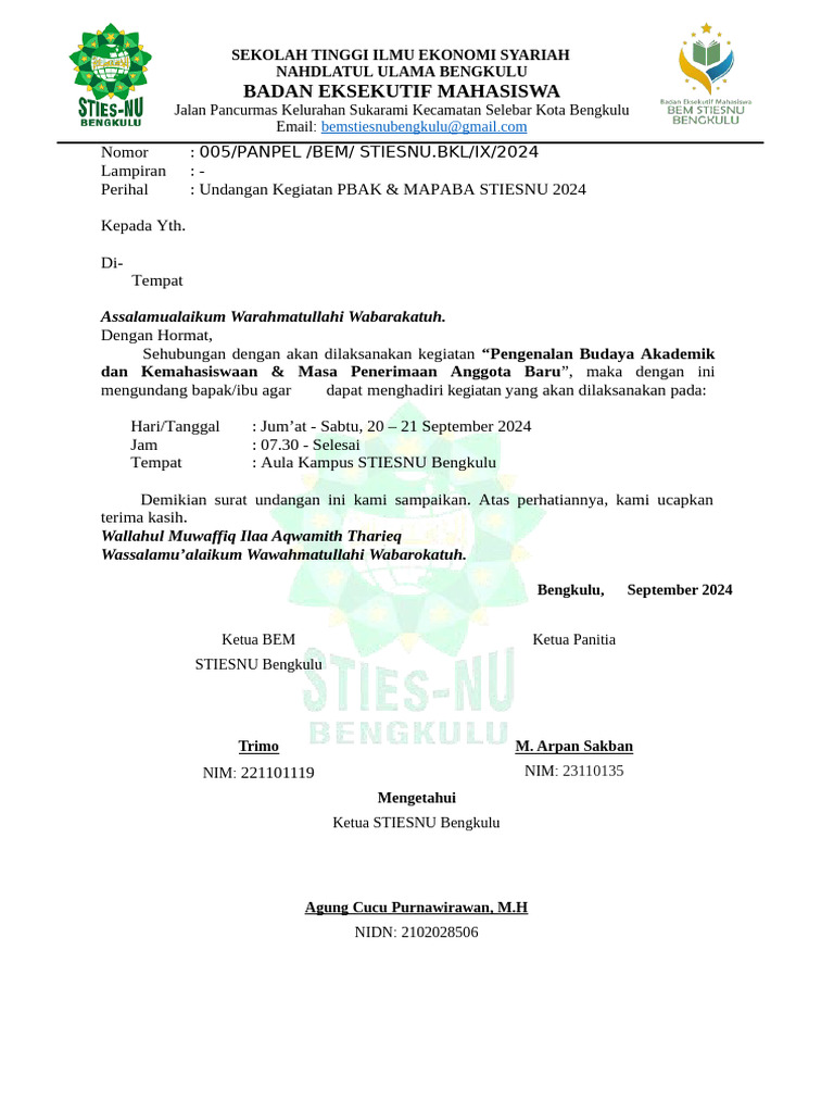 Surat Undangan Hut Ri Ke 79 Pdf