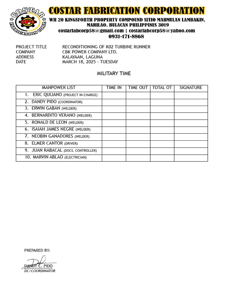 CBK DTR - Mar 18, 2025 | PDF