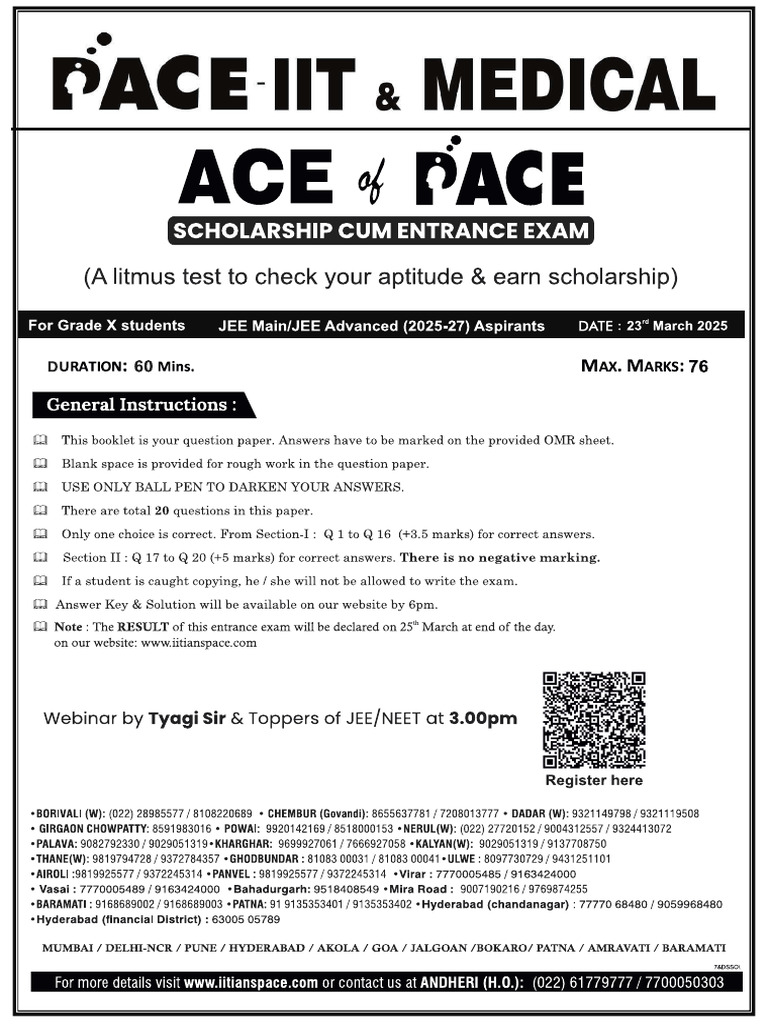 Ace of Pace Engineering QP | PDF | Area | Elementary Mathematics