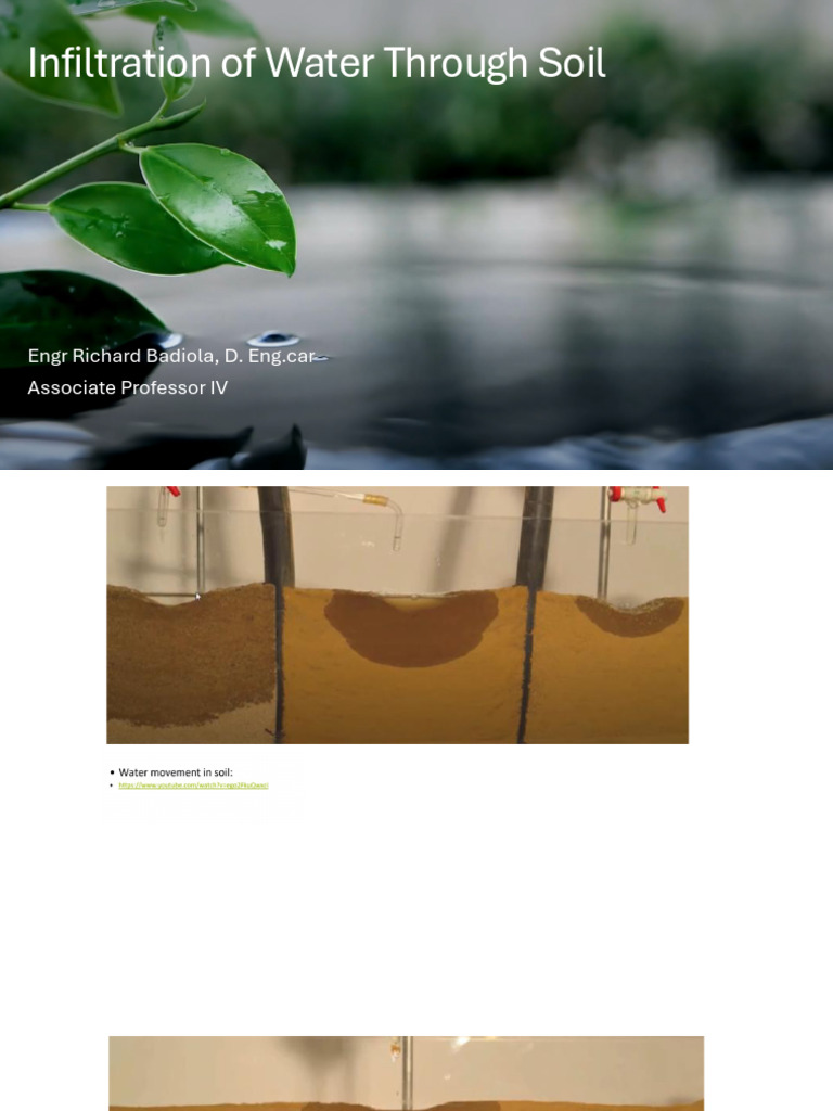 Water Infiltration in Soil Analysis | PDF