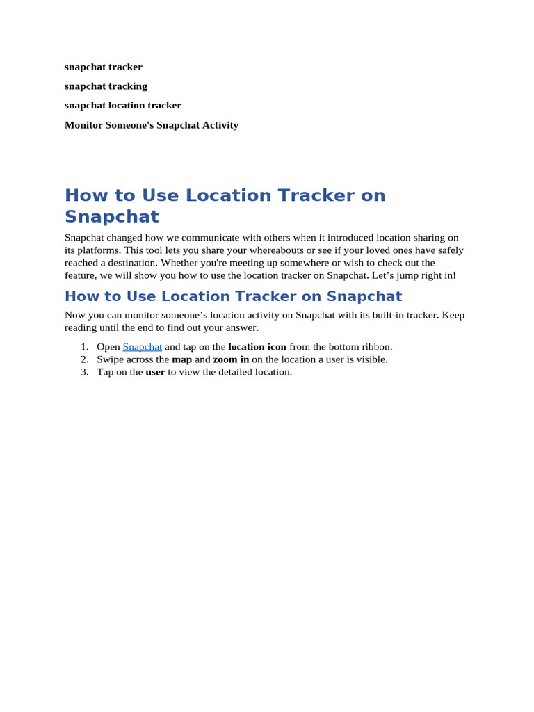 snapchat tracker | PDF