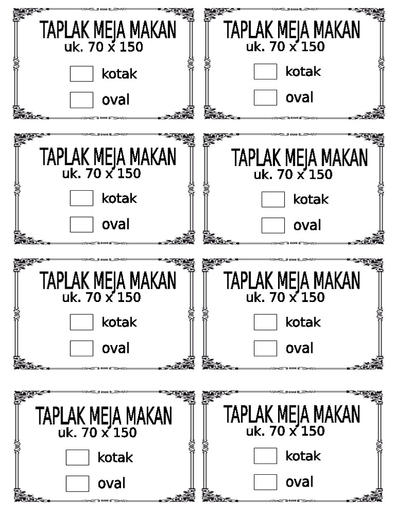 Taplak Meja | PDF