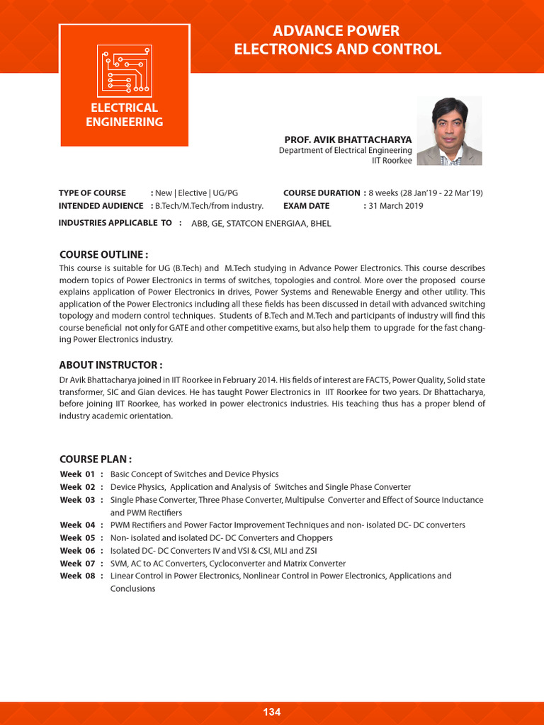 Advanced Power Electronics Course Outline | PDF | Power Electronics | Power (Physics)