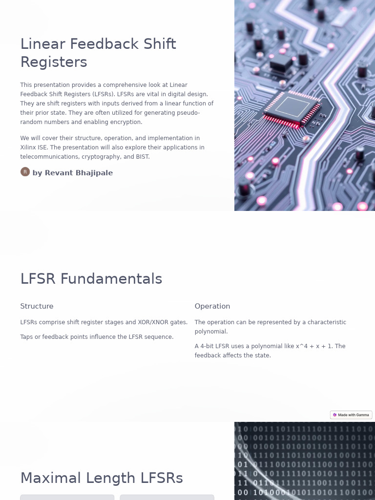 Linear Feedback Shift Registers | PDF | Computer Engineering | Applied Mathematics