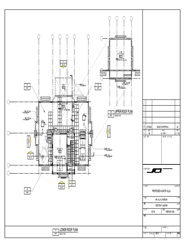 villa 4,5,6 typical roof plan | PDF | Structural Engineering | Building Materials