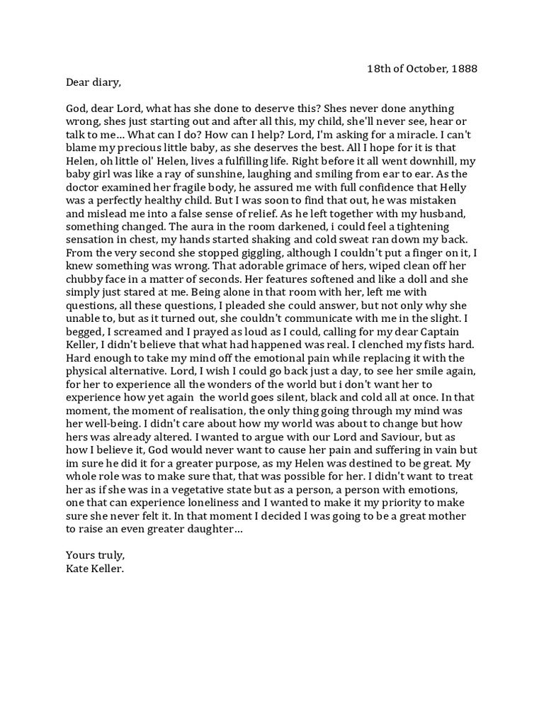 A Mother's Heartbreak: Kate Keller's Diary | PDF