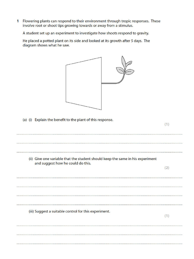 Coordination and Response 2 QP2 | PDF