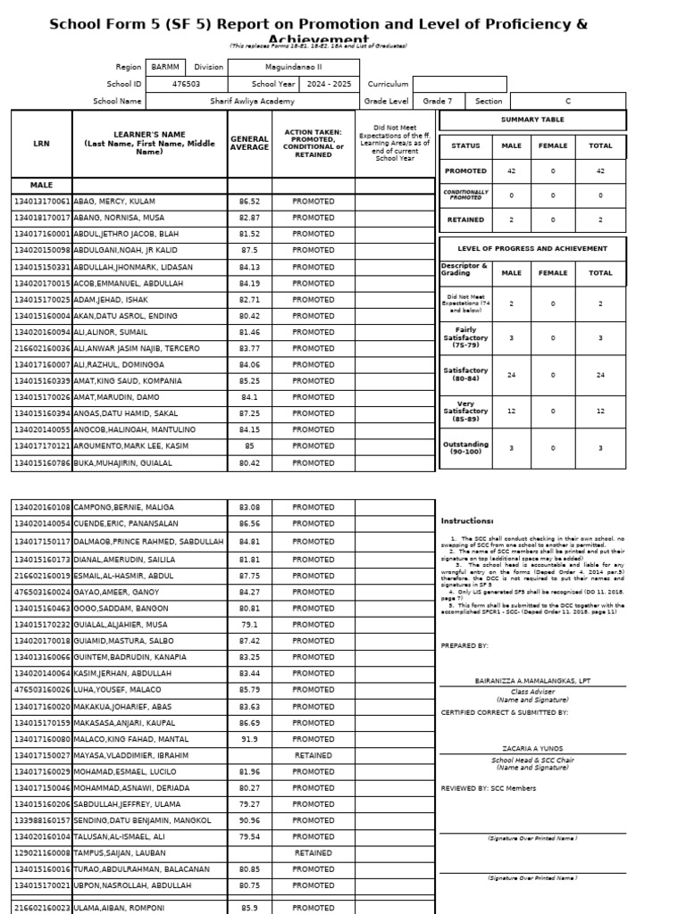 SF5 - 2024 - Grade 7 (Year I) - C - 070513 | PDF