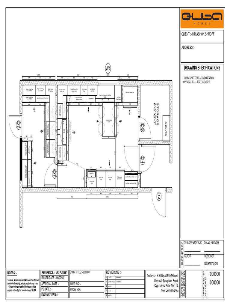 Mr. Ashok Shroff ( Revised Kitchen Dwg.) | PDF