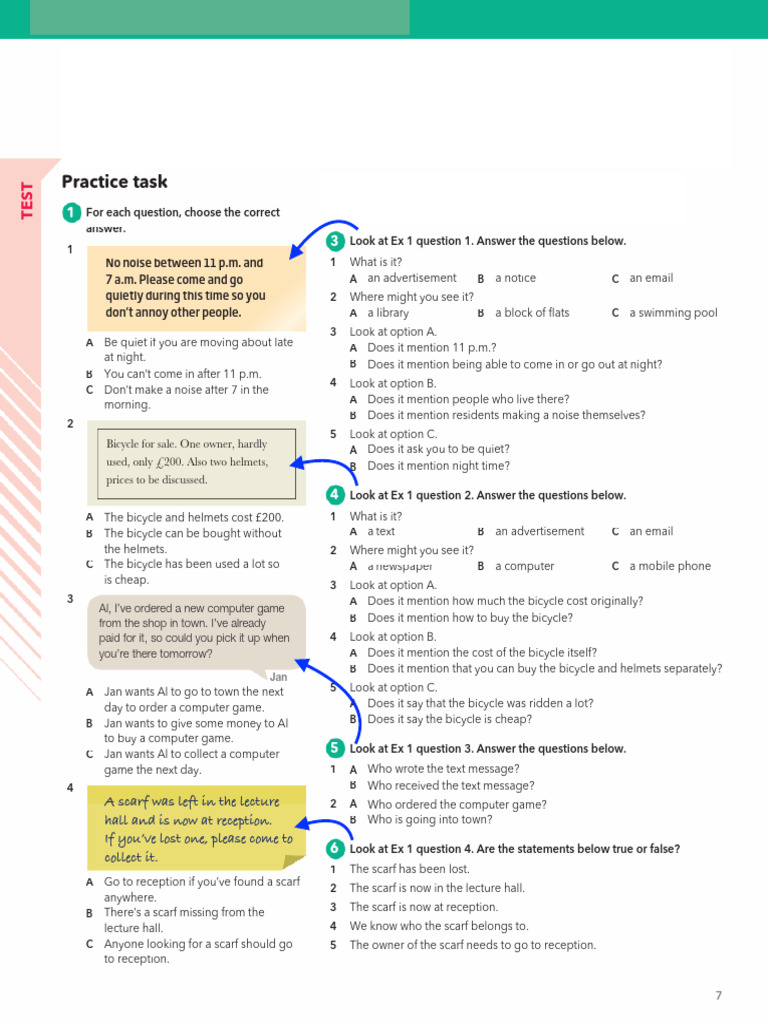 Reading Comprehension Time Expressions Pdf Multiple Choice Human Communication