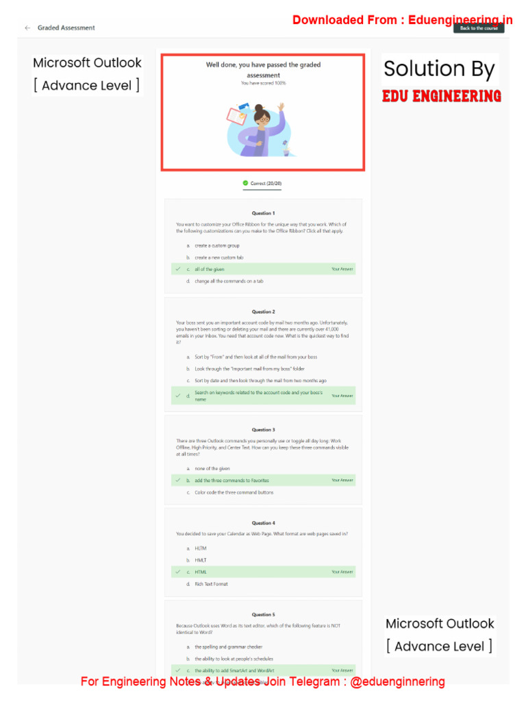 Outlook Advance Naanmudhalvan EduEngg | PDF