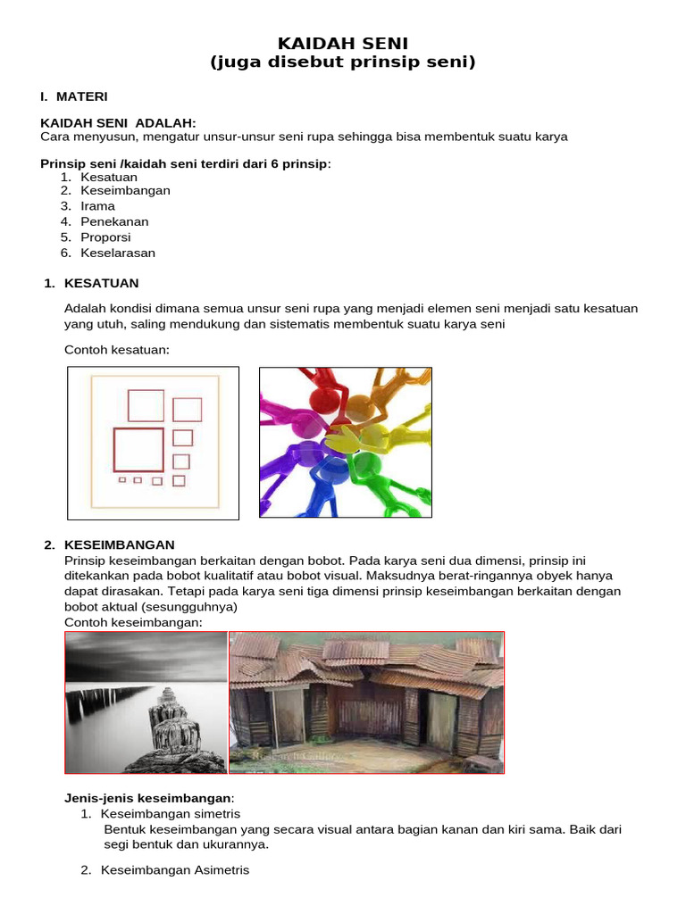 Kaidah/prinsip Seni Rupa | PDF