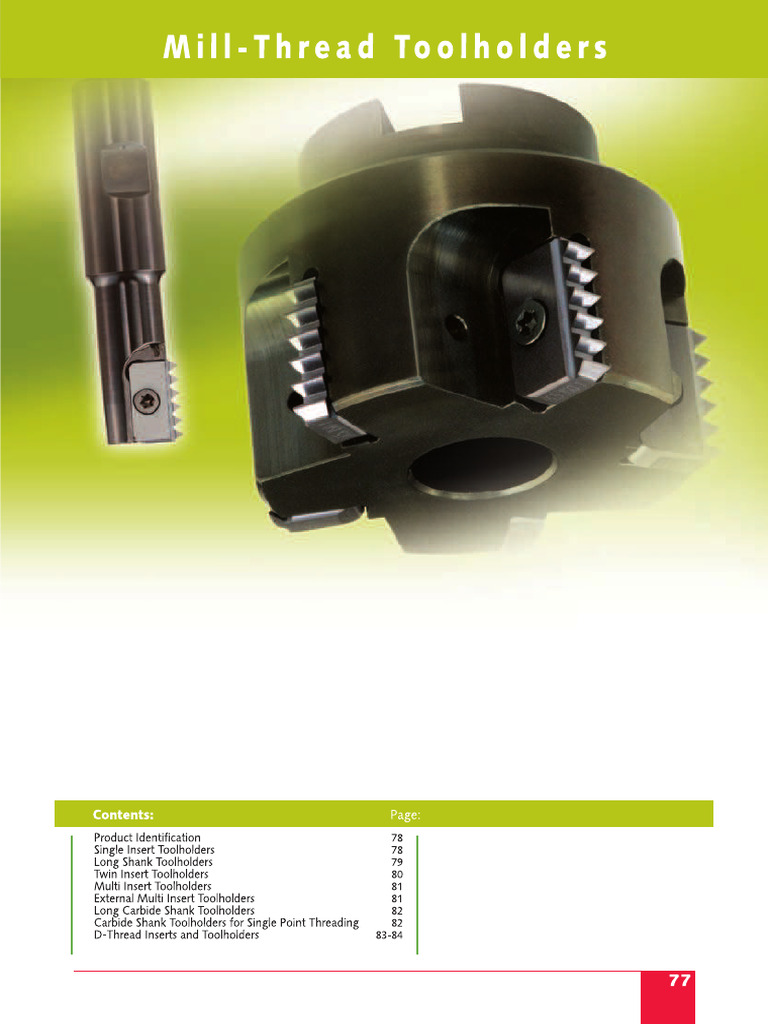 Mill Thread Toolholders | PDF