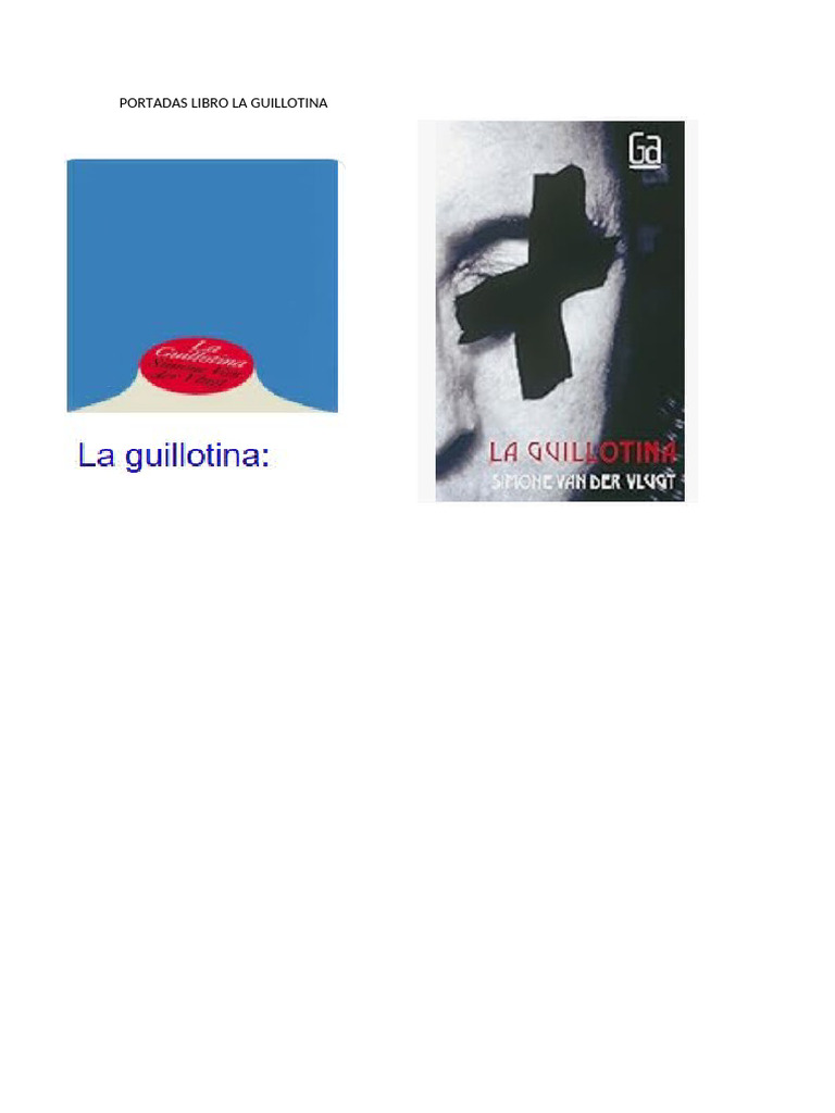 Portadas Libro La Guillotina | PDF