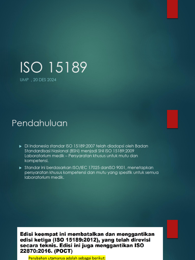 Penerapan ISO 15189:2022 di Laboratorium | PDF