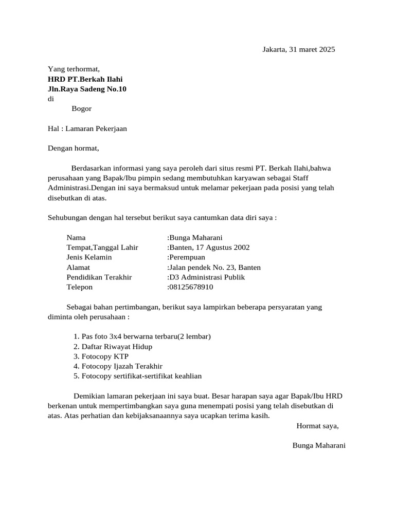 Ujian Praktik Tik Neng Sahara Ms Word | PDF