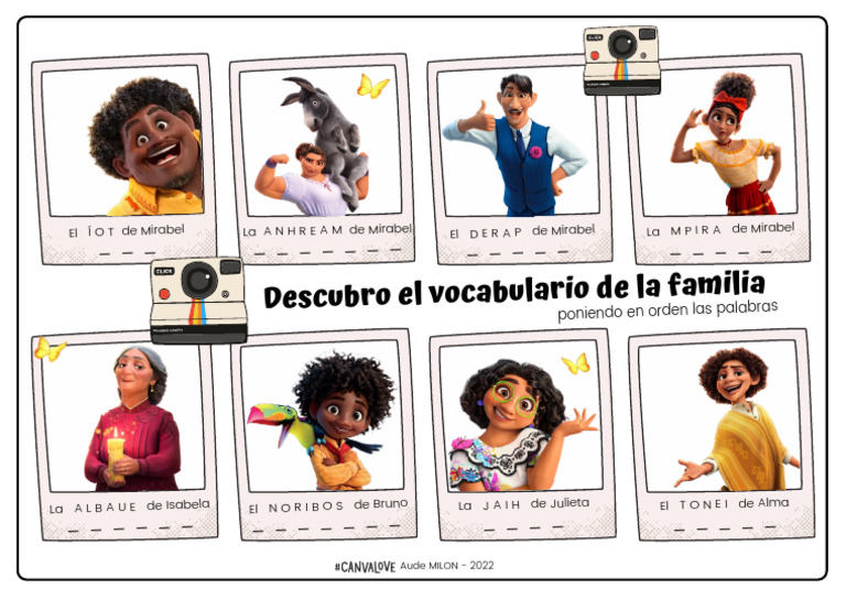 5e Descubro El Vocabulario de La Familia Encanto | PDF