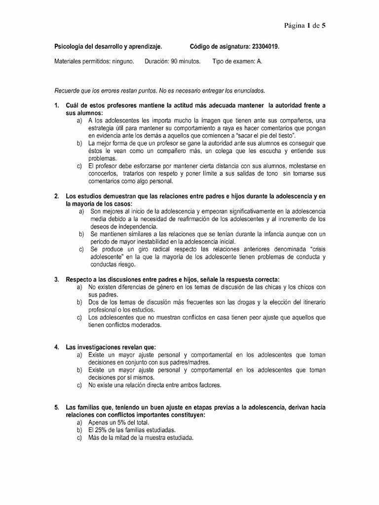 Examen Tipo A | PDF