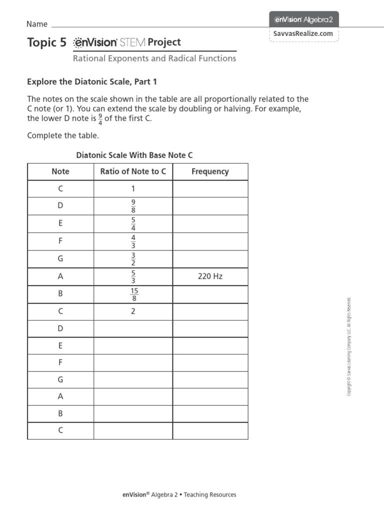 Topic 5 - Envision STEM Masters PDF | PDF | Exponentiation | Mathematics