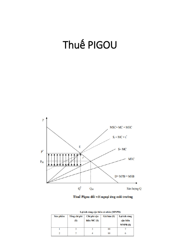 Lecture 7. Thuế PIGOU & Bai tap | PDF
