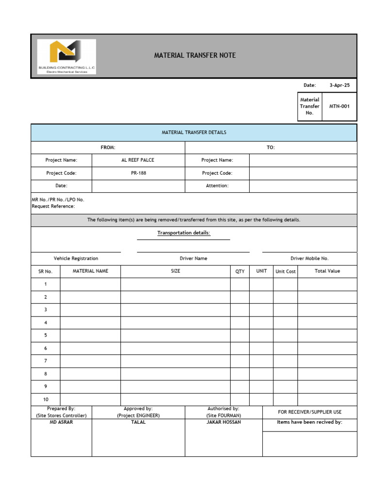 Store - Material - Form | PDF | Vehicles | Transport