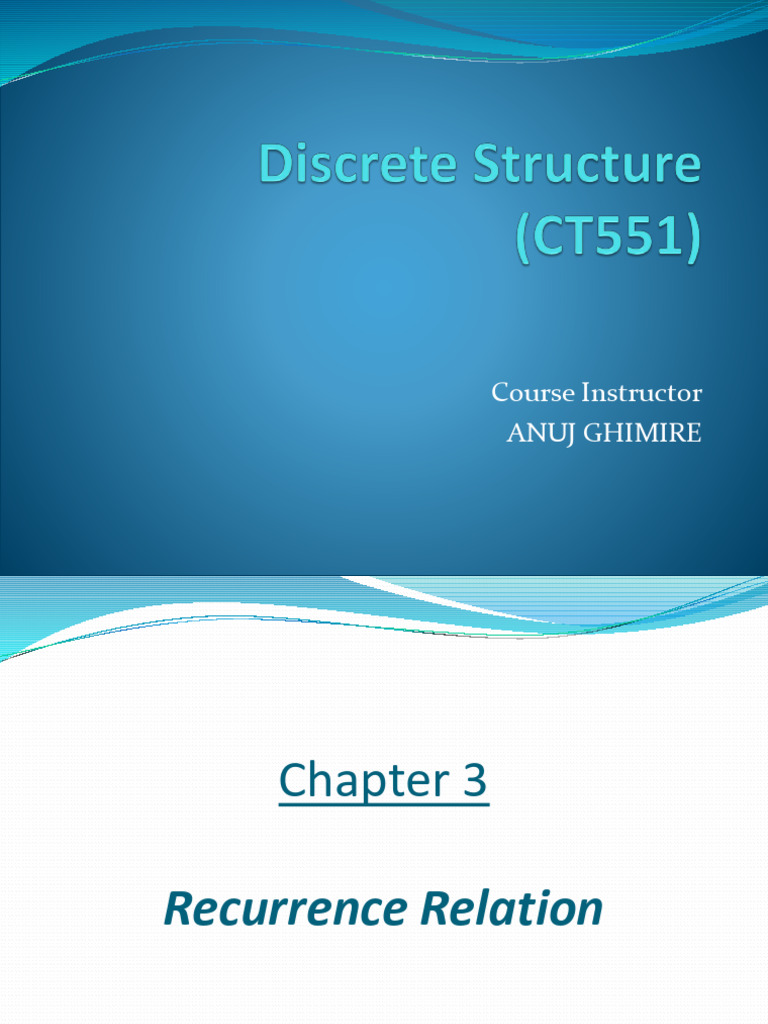 Chapter 3 Recurrence Relation Pdf Recurrence Relation Mathematical Relations