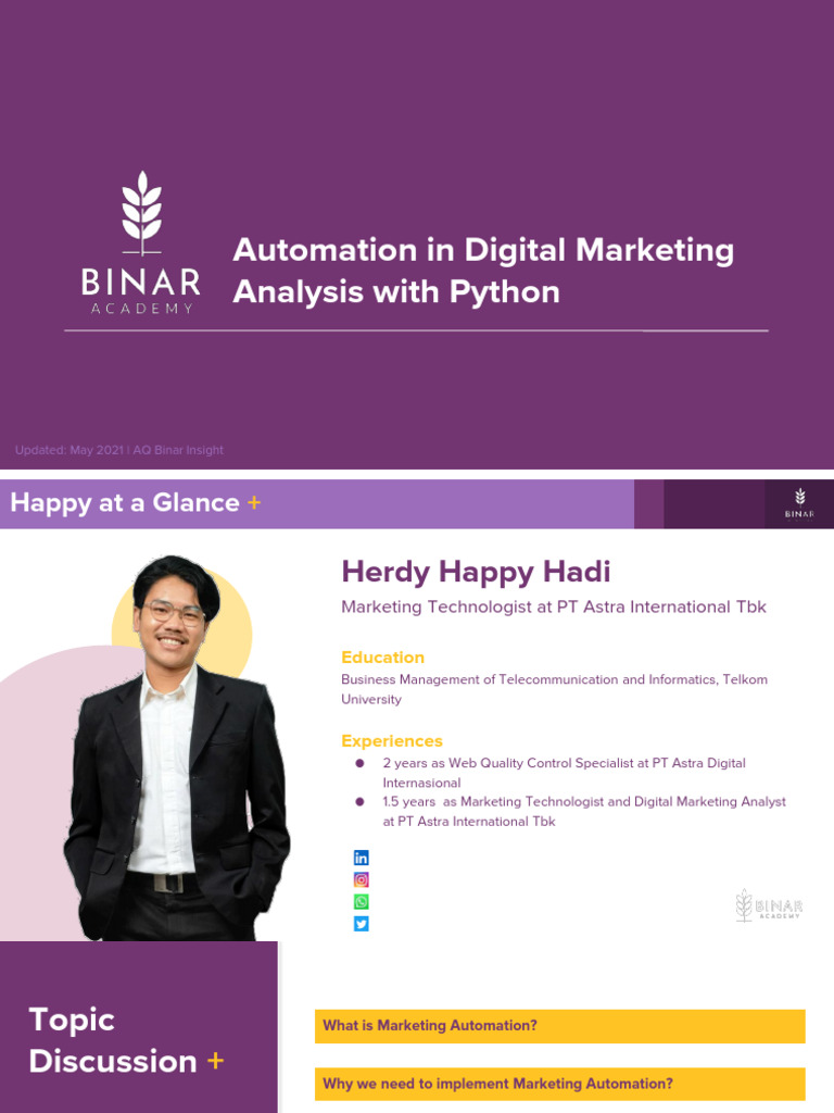 (7 July) Automation in Digital Marketing Analysis With Python | PDF ...