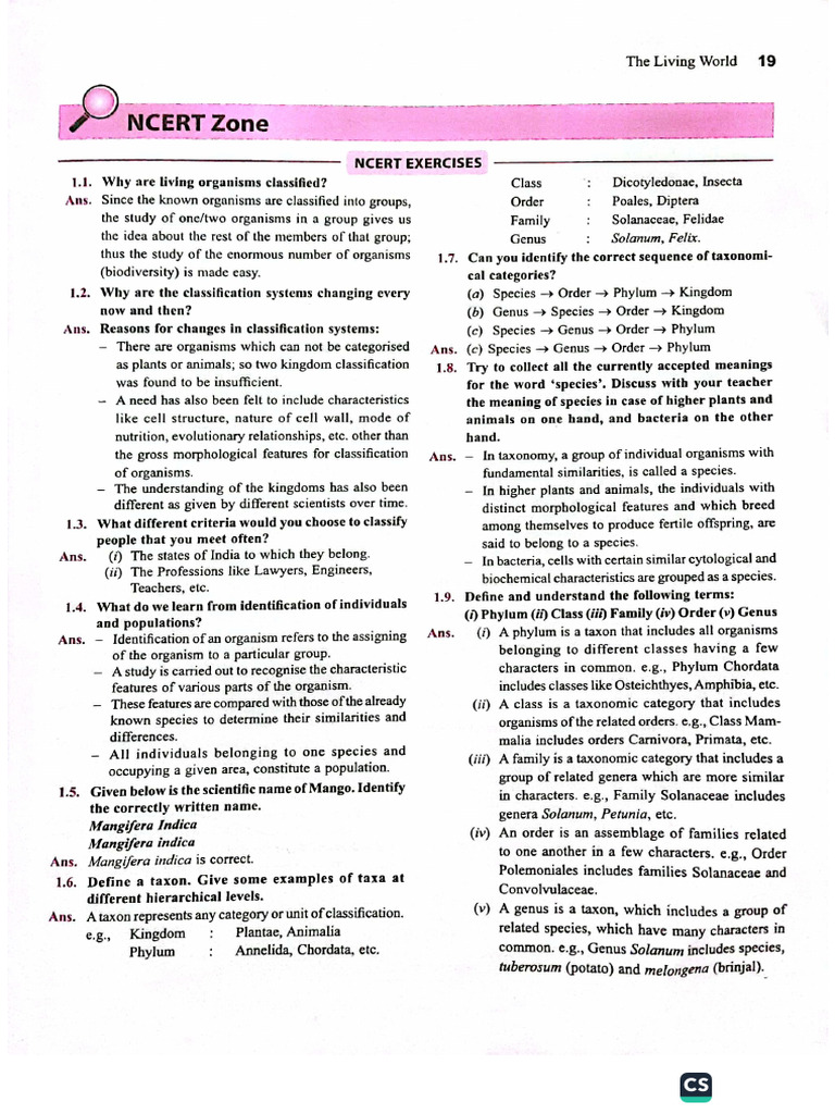 Class 11.chapter 1 NCERT Solutions | PDF