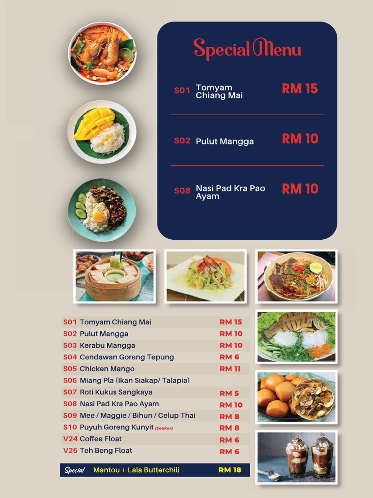 Menu Aliff Seafood | PDF