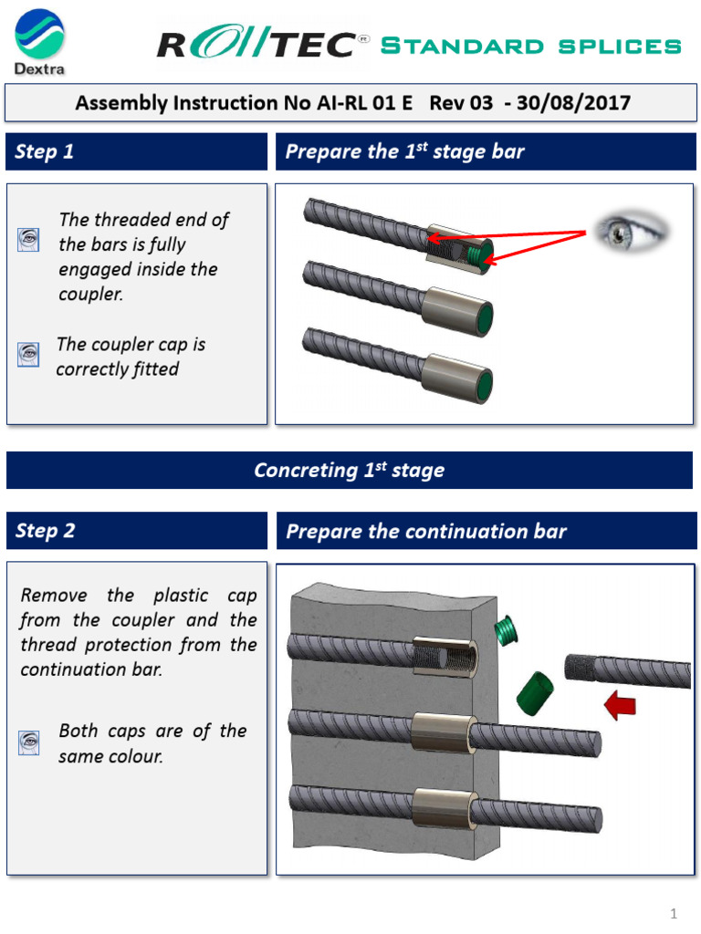 Standard Splice Assembly Instructions | PDF | Screw | Nut (Hardware)