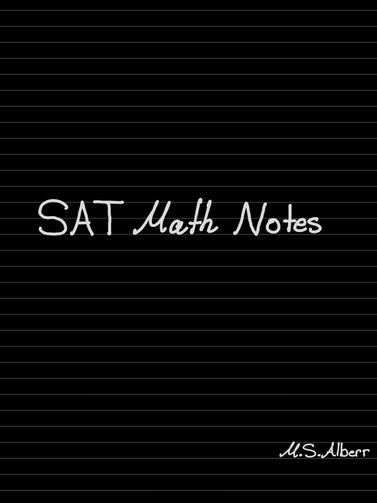 SAT Math Notes | PDF