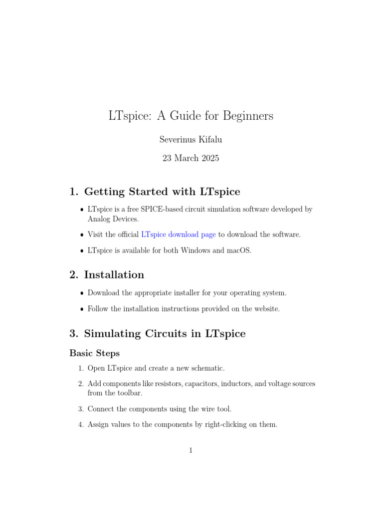 LTspice Software | PDF