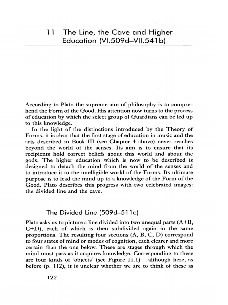 Plato's Republic - An Introduction - Sean Sayers Chapter 11 the Line ...