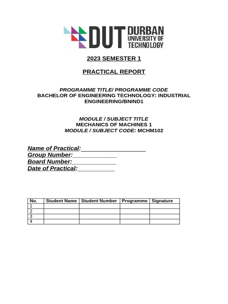 Practical Report Template | PDF | Experiment | Computer Programming