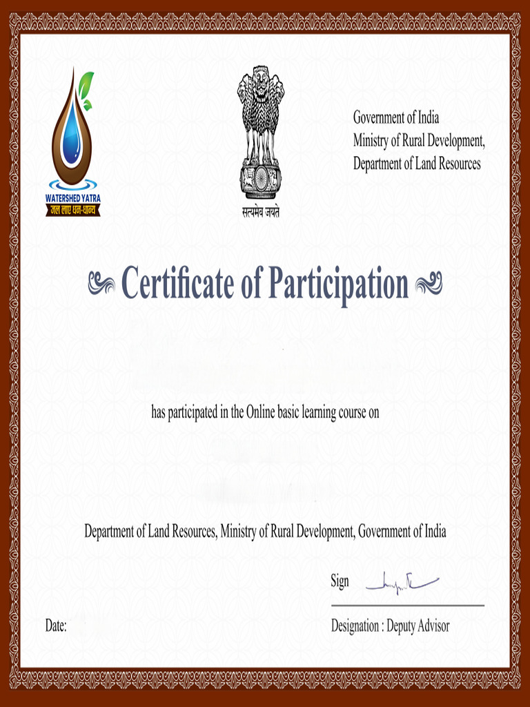 Participation Certificate | PDF