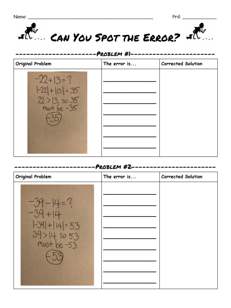 Can You Spot The Error?: - Problem #1 | PDF | Arithmetic | Mathematics