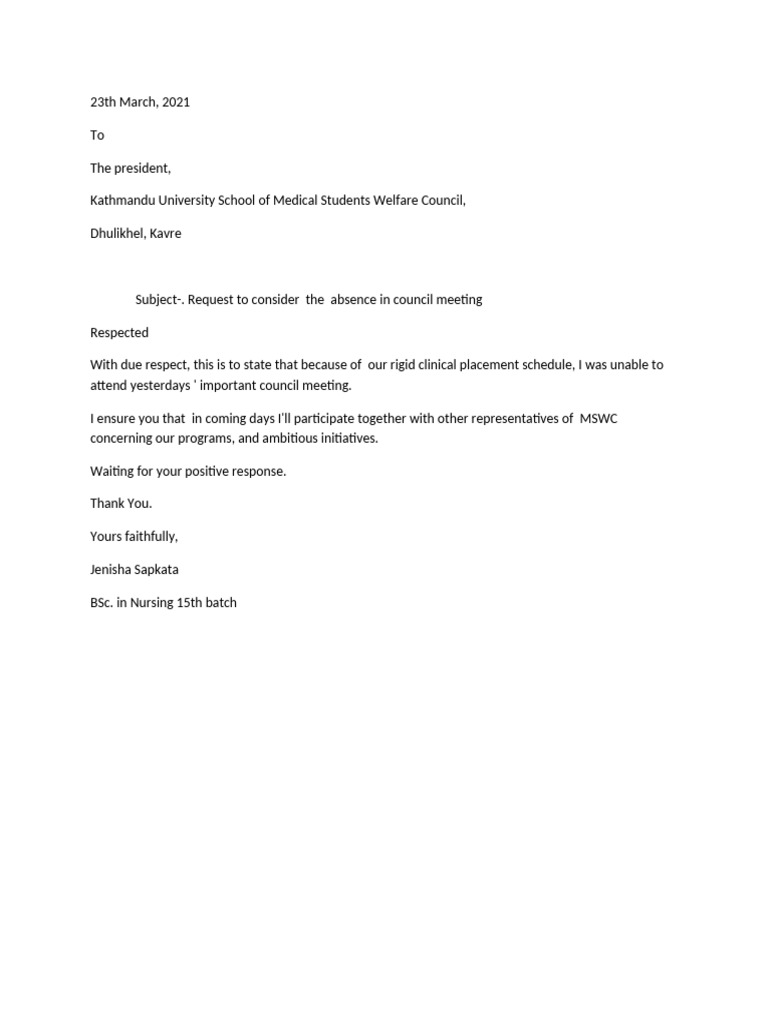 Sample For MSWC Application | PDF