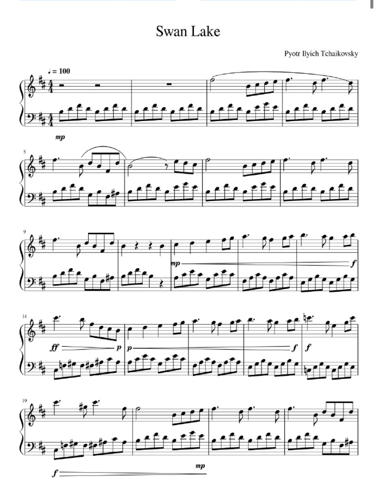 Swan Lake Easy | PDF